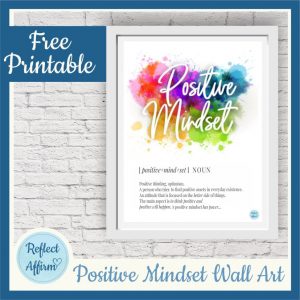 Positive Mindset Poster - FREE PDF - Reflect Affirm